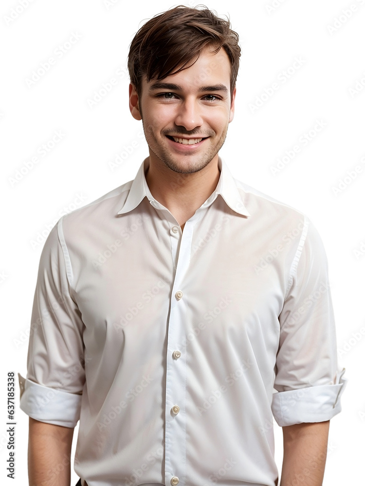 Businessman, portrait, upper body, isolated, transparent background, no ...