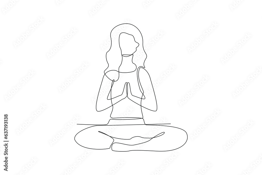 Continuous one line drawing Psychology. World mental health day concept ...