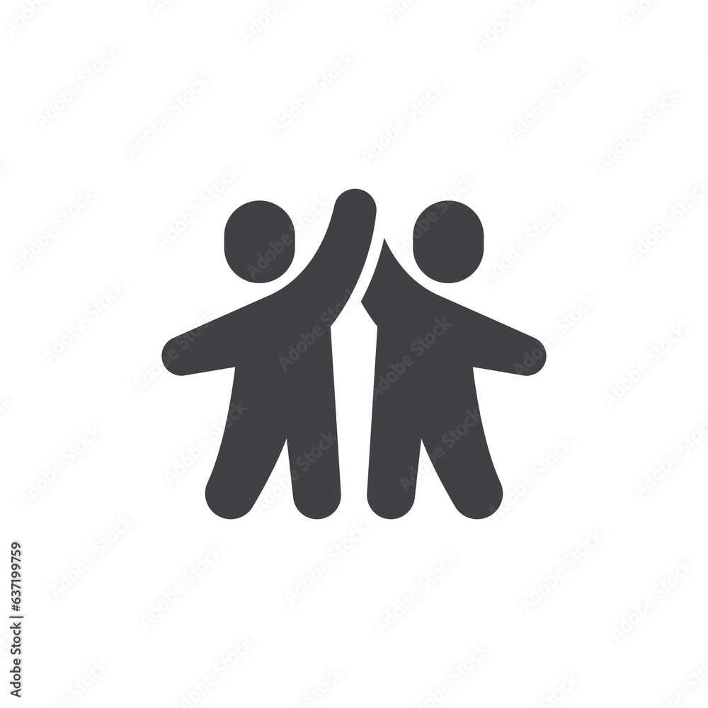 Two person handshake vector icon Stock Vector | Adobe Stock
