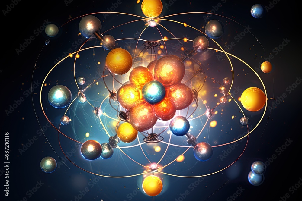 The atomic nucleus is the small, dense region consisting of protons and ...