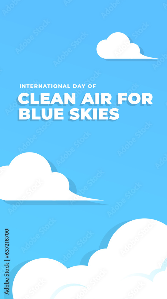 International Day of Clean Air For Blue Skies Wallpaper Banner Social ...