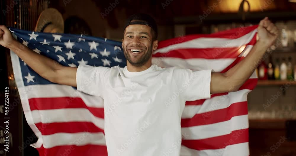 Loyal football fan supporting their team. Happy mixed race supporter ...