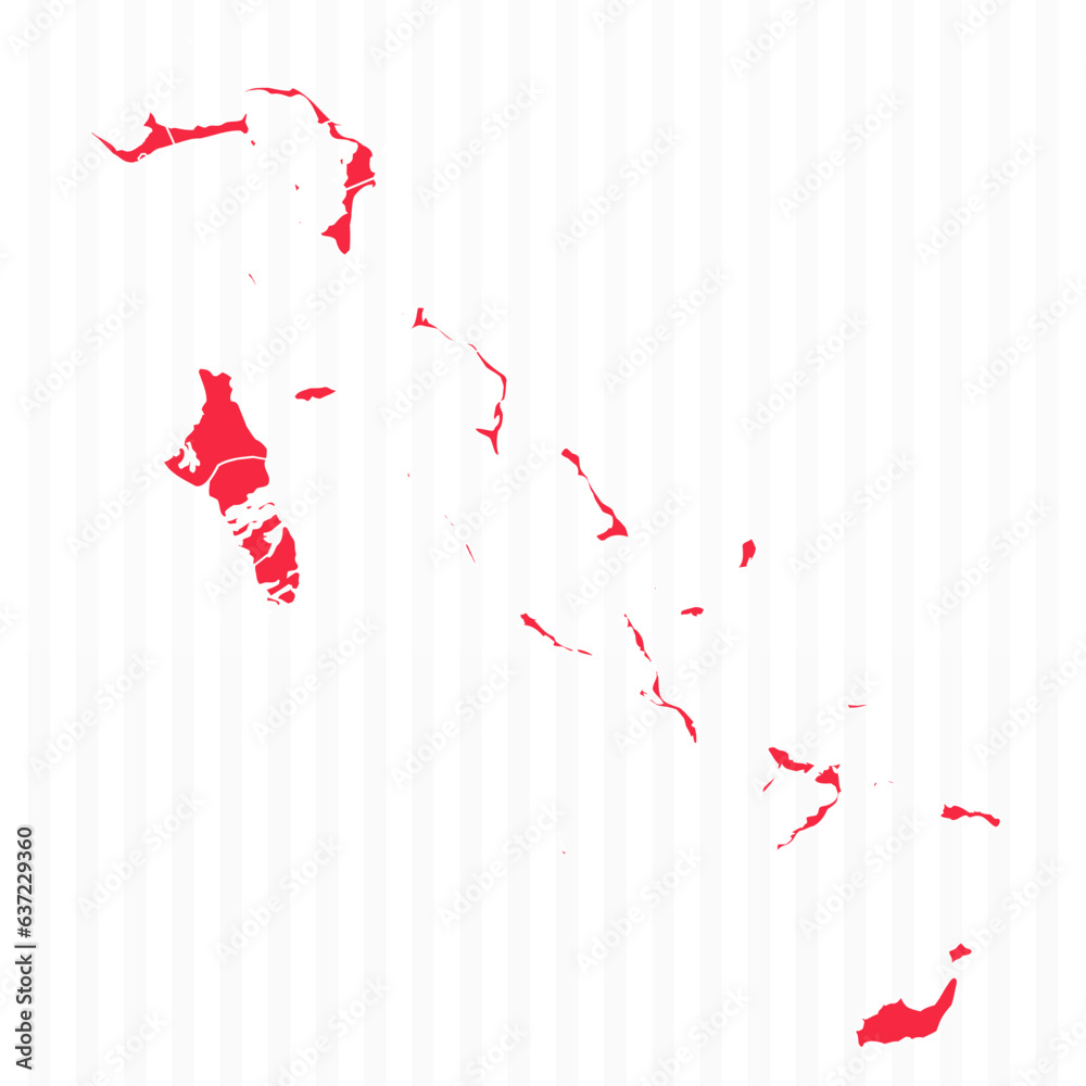 States Map of Bahamas With Detailed Borders Stock Vector | Adobe Stock