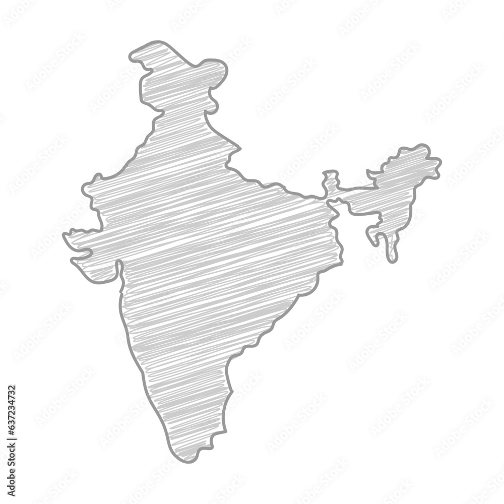 India Map Drawing, Pencil Sketch Stock Vector | Adobe Stock