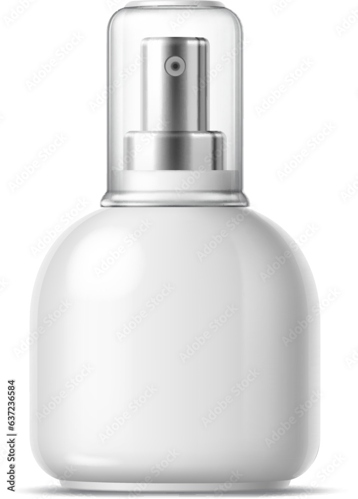 Realistic cosmetics product bottle, plastic container isolated 3d ...