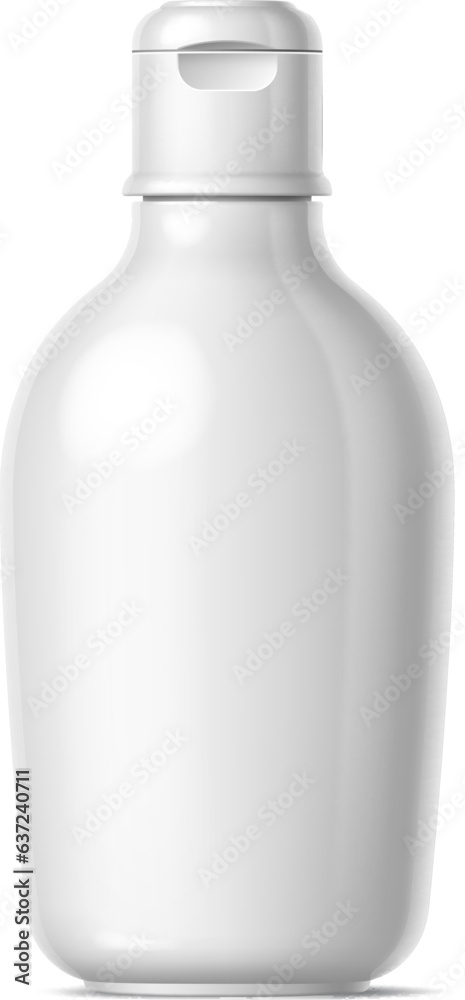 Realistic cosmetics product bottle, plastic container isolated 3d ...