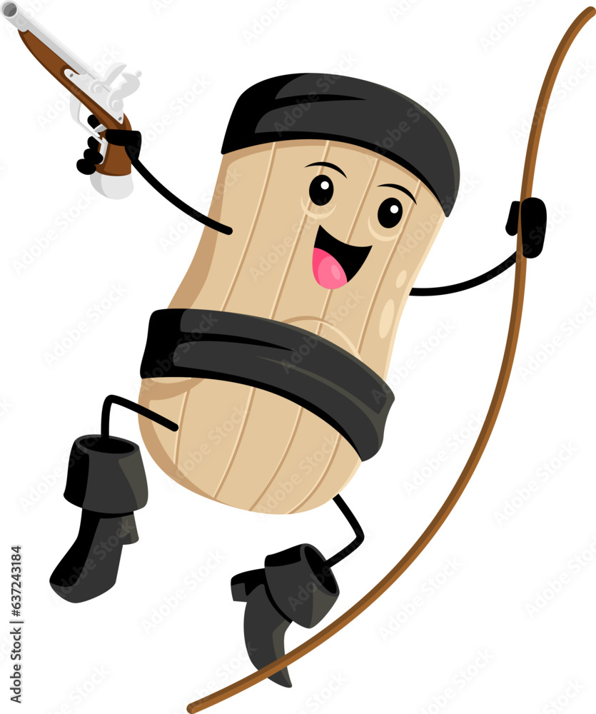 Cartoon tamale pirate and corsair tex mex mexican food character ...