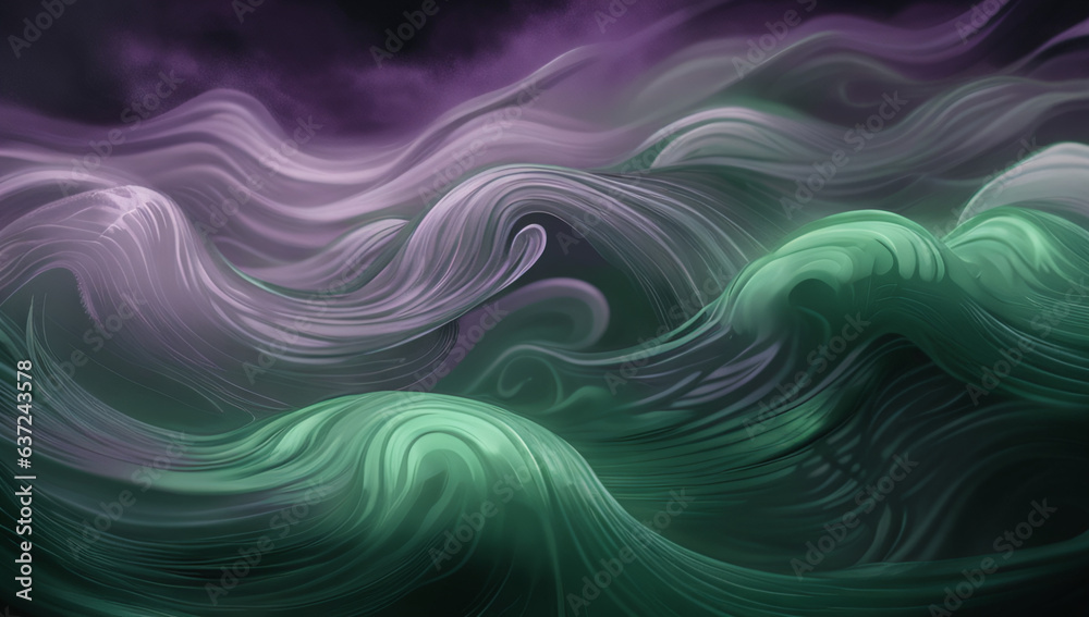 Layers of abstract shadowy shapes in midnight black and mysterious ...