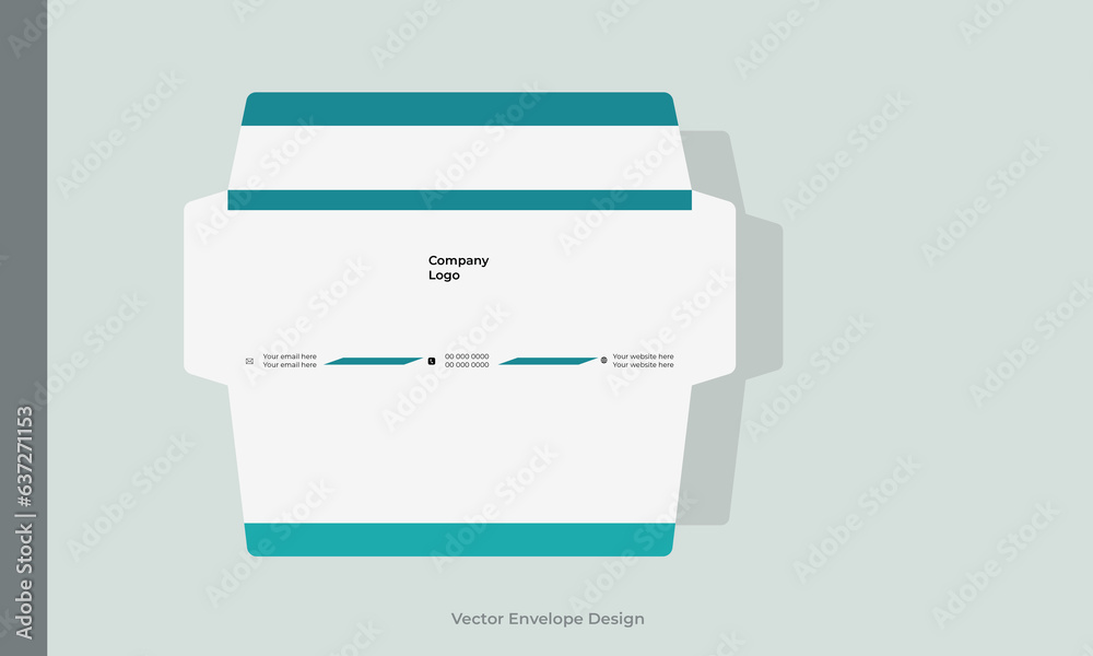 Envelope design with vector in illustrator Stock Vector | Adobe Stock