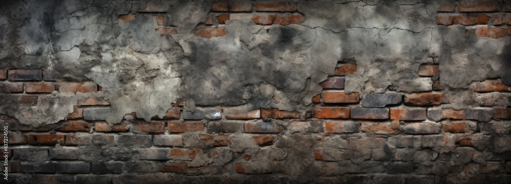 Ancient wall background with soot-blackened, crumbling bricks Stock ...