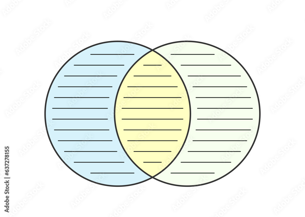 Blank Venn diagram with lines template. Clipart image Stock Vector ...