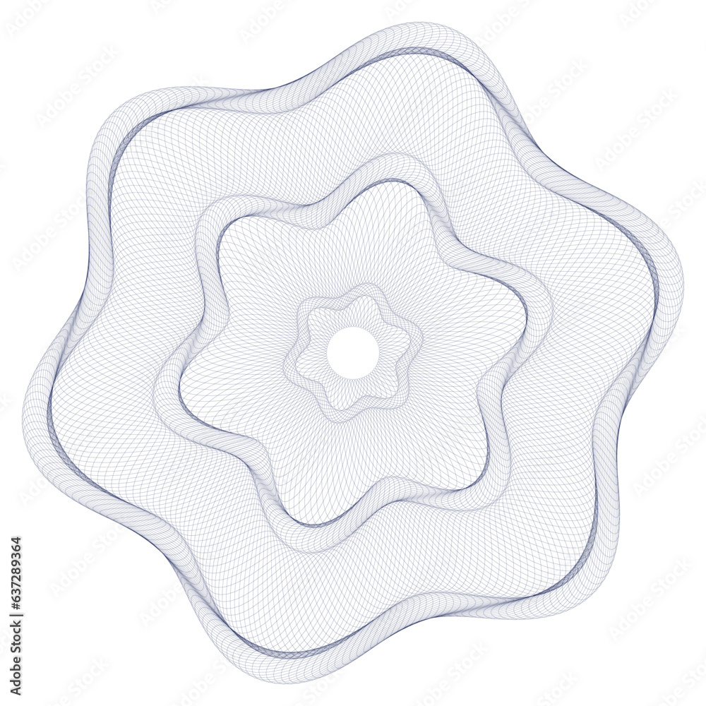 Watermark. Guilloche rosette element. Digital watermark for Security ...