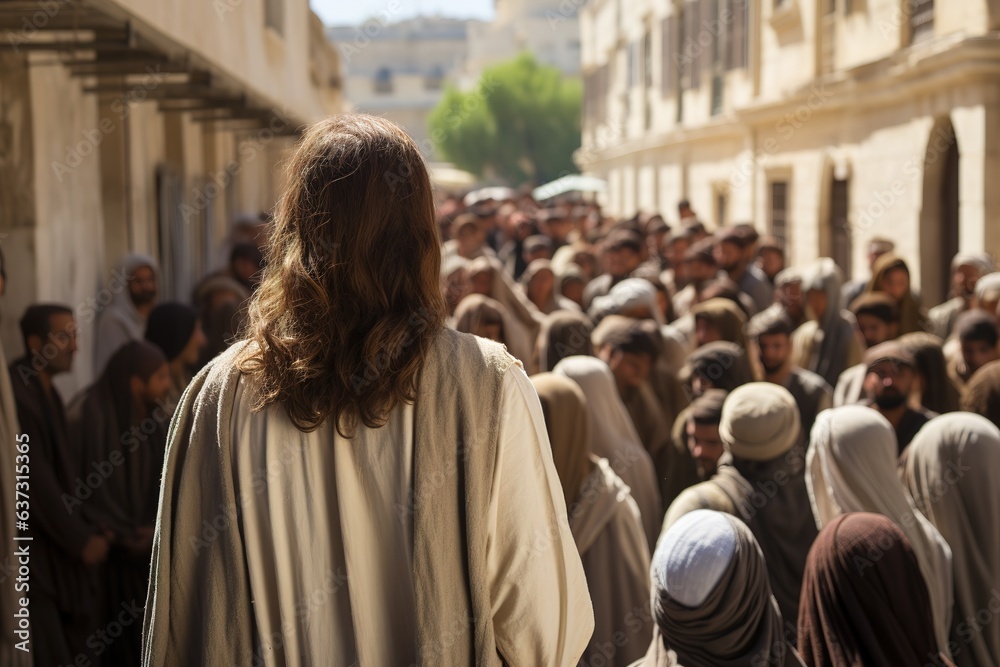 Jesus zu Weihnachten oder Ostern. Geschichte mit Jesus. Beten, predigen ...