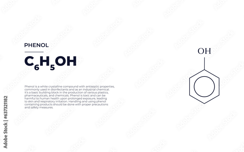 Structural Chemical Formula of a Compound with short information Banner ...