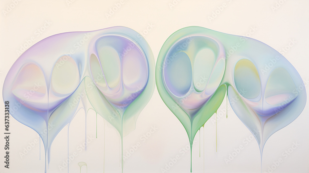 Abstract water color creative organic cell female fertility art ...