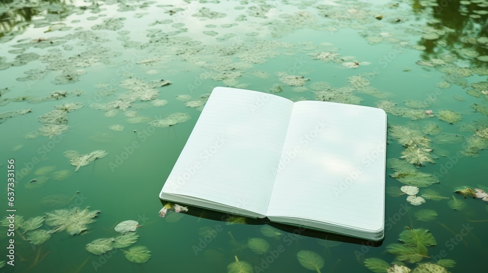 Template, Blank book, paper notebook, Pond, Block notes, Water, Space ...