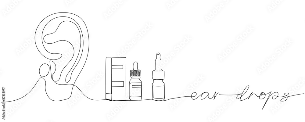 Ear drops set. Blister pack, ears, oil, drops, spray, medicine, herbal ...
