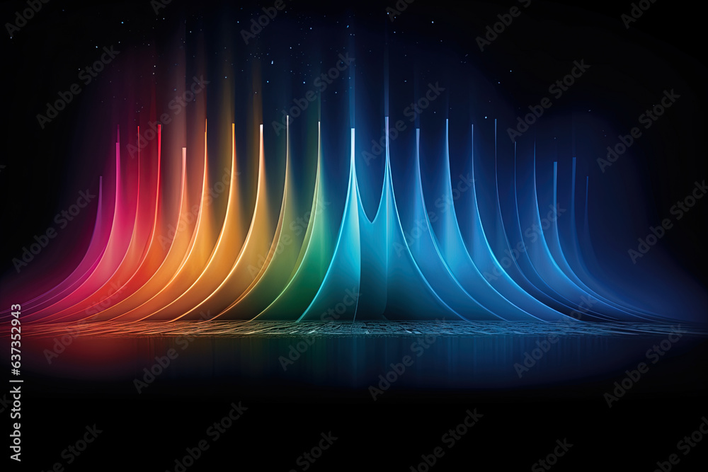 Colorful abstract background charts, digital financial chart diagrams ...