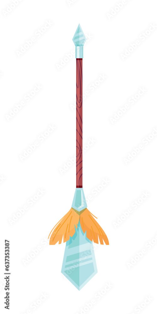 Witch broom icon. Cartoon illustration of a battle broomstick with ...