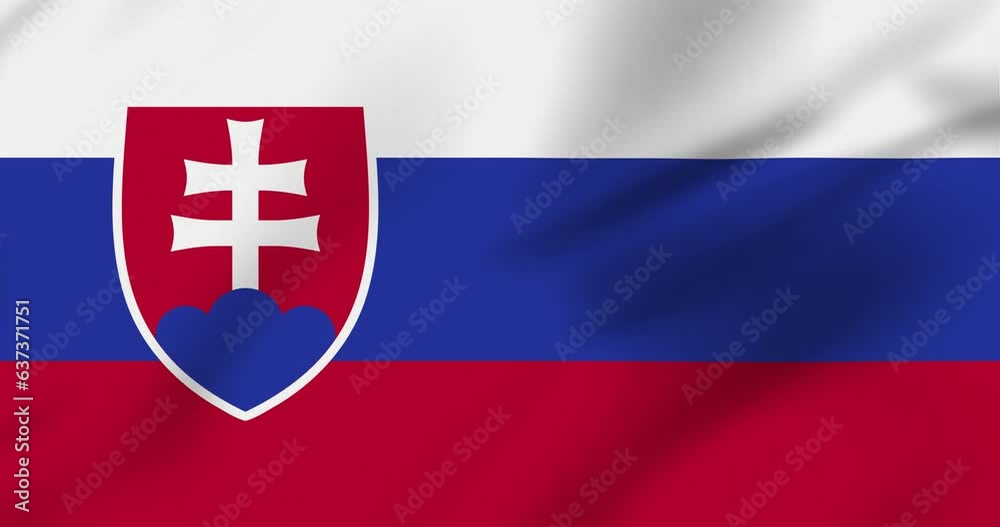 Slovakia flag animation, Slovakia background. The national flag of ...