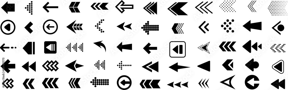 Simple arrow big set. Arrow icon. Arrow vector collection. Arrow ...