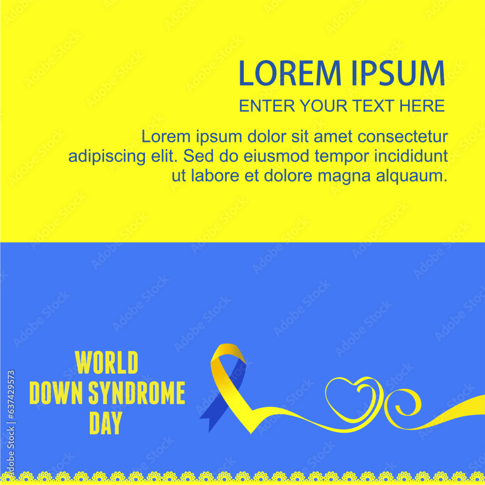 world down sindrome day campaign poster Stock Vector | Adobe Stock
