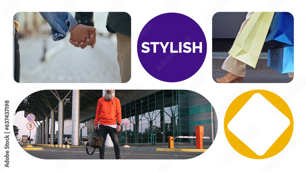 Modern Multiframe Opener template contains 27 media placeholders, 9 ...