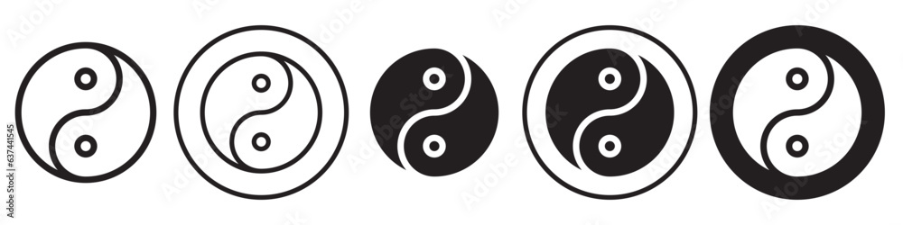 Ying Yang Icon. Symbol of Chinese cultural Taoism or Buddhism spiritual ...
