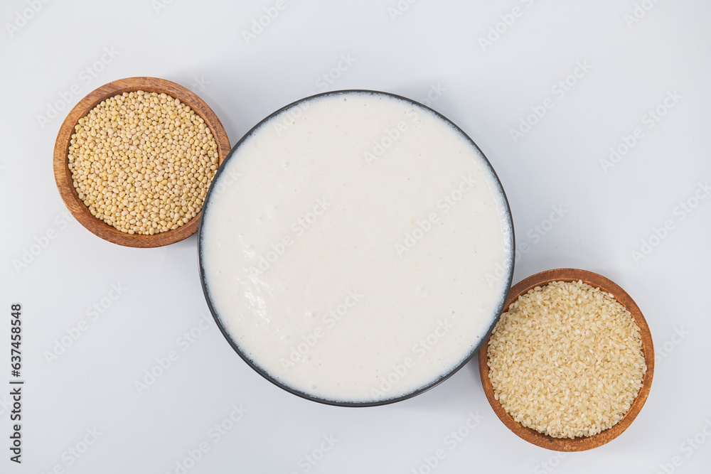 Selective focused image of fermented batter for idli and dosa in an ...