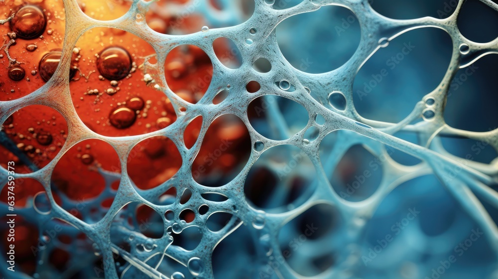 the cellular function of neurons in a horizontal format, Science-themed ...