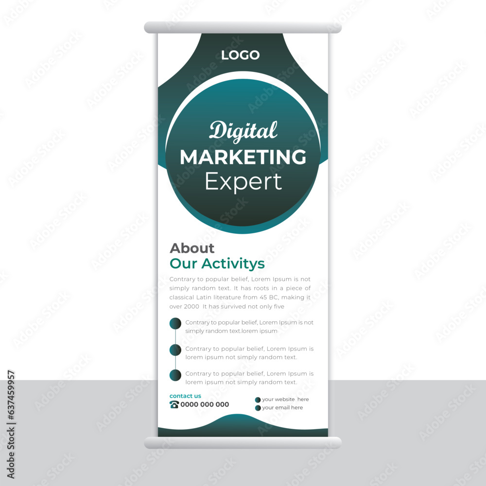 rollup banner design, simple rollup banner design, business rollup ...