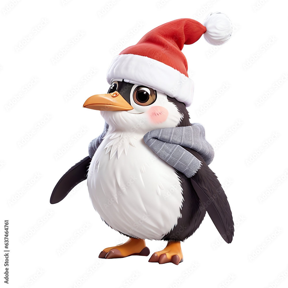 Cute Baby Christmas Penguin Svg Png Art Clipart Bundle, santa hat svg ...