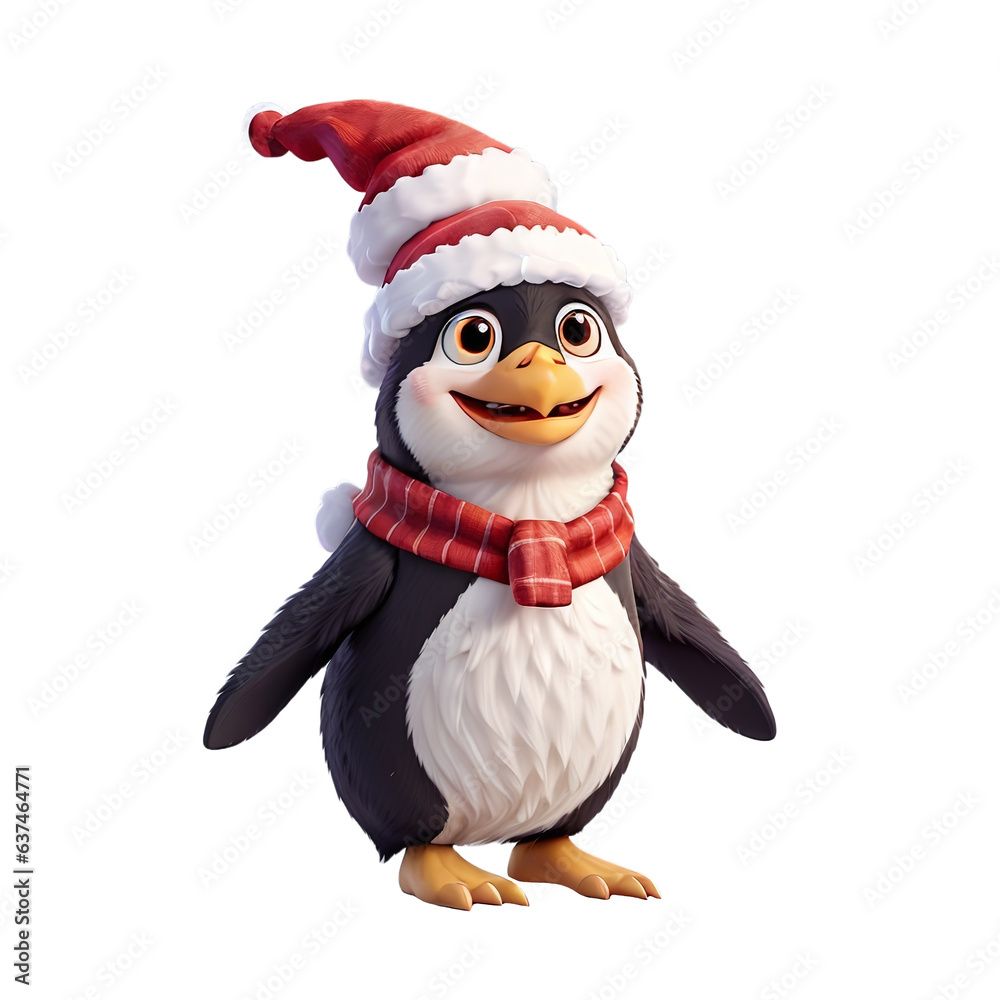 Cute Baby Christmas Penguin Svg Png Art Clipart Bundle, santa hat svg ...