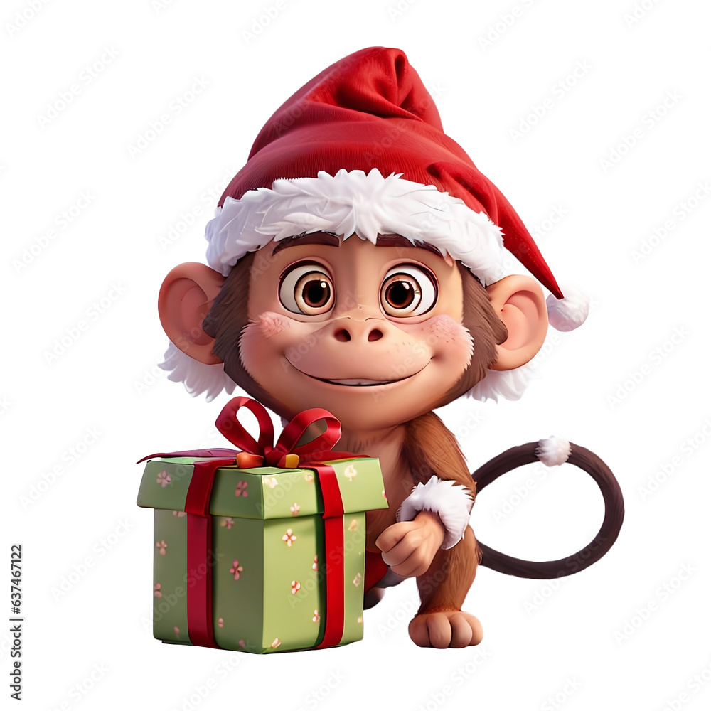 Cute Monkey Christmas Ornament Svg Png, gorilla monkey svg file baby ...