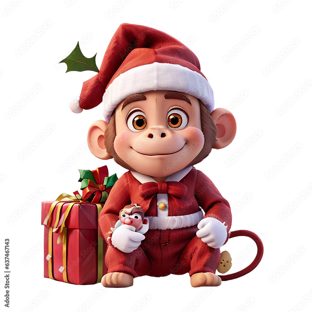 Cute Monkey Christmas Ornament Svg Png, gorilla monkey svg file baby monkey png zoo safari ...