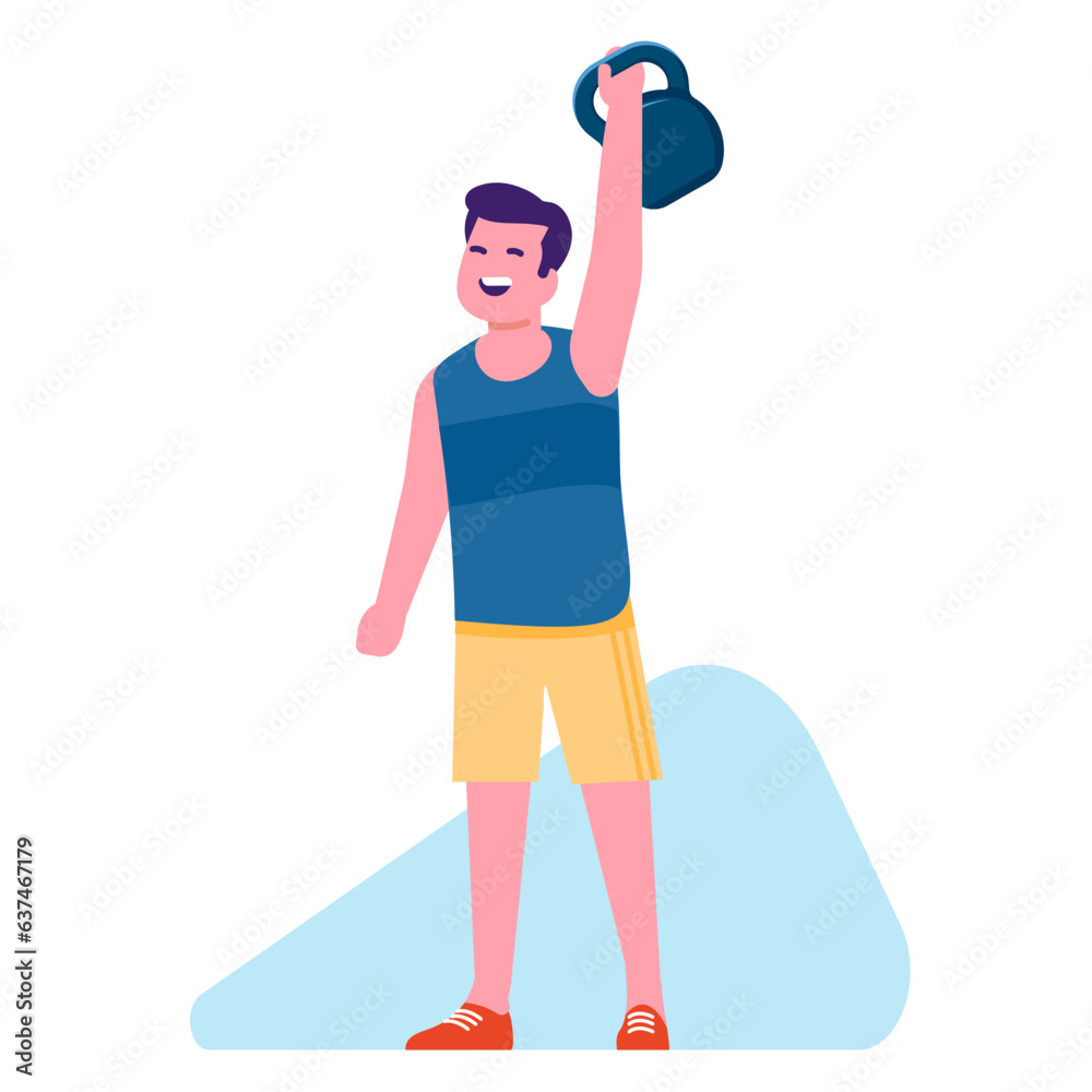 Male weightlifter lifting heavy weights. Gym bodybuilding workout ...