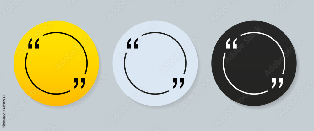 Quotation box frames with borders design for comment, title, citation ...