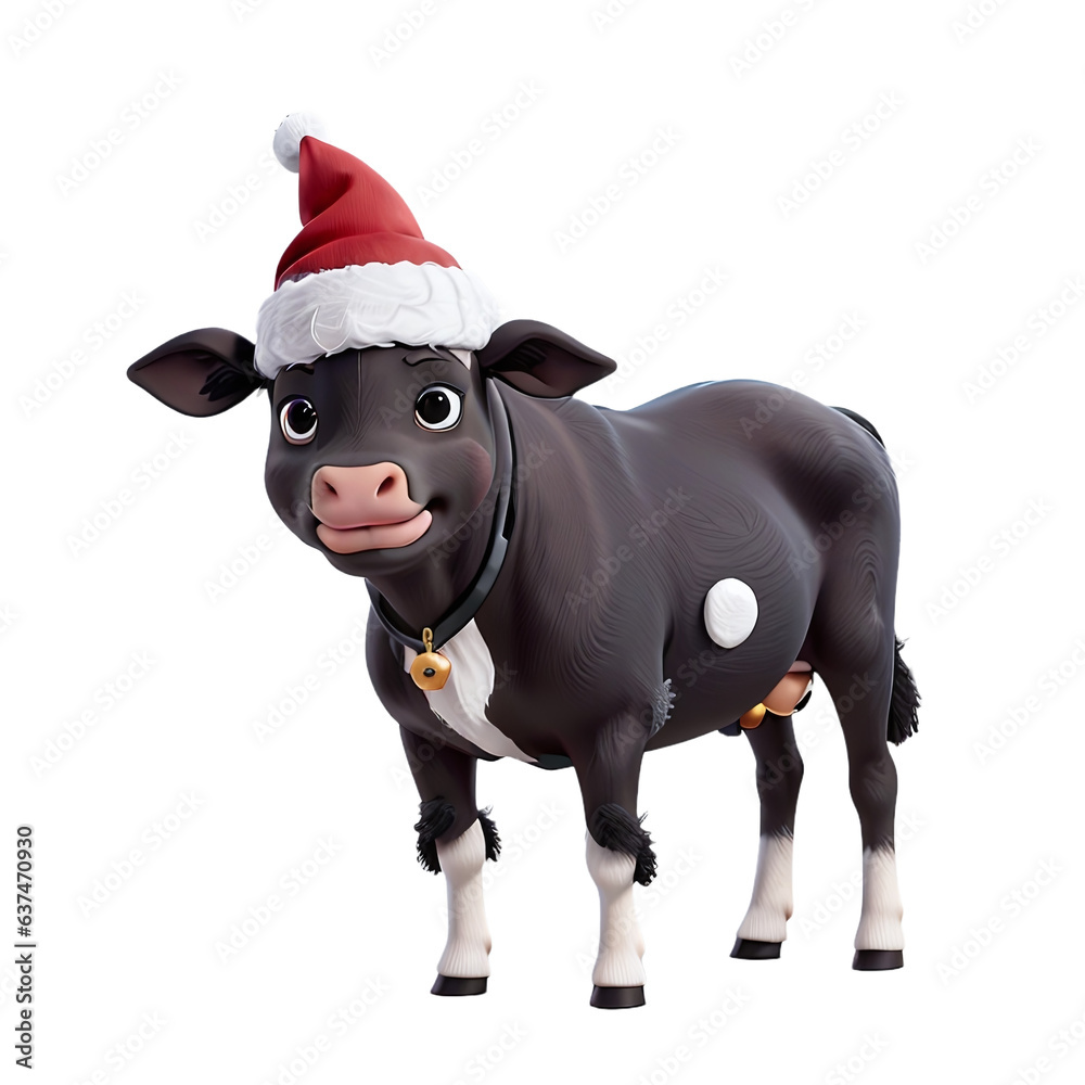 Christmas Cow Svg, christmas farm svg santa claus hat svg christmas cow ...