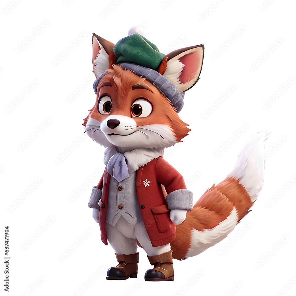 Santa Hat Animals Xmas Fox SVG Winter Clipart, Animals SVG Bundle fox ...