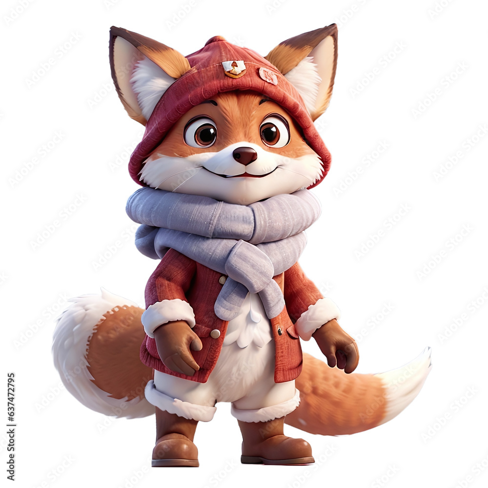 Santa Hat Animals Xmas Fox SVG Winter Clipart, Animals SVG Bundle fox ...