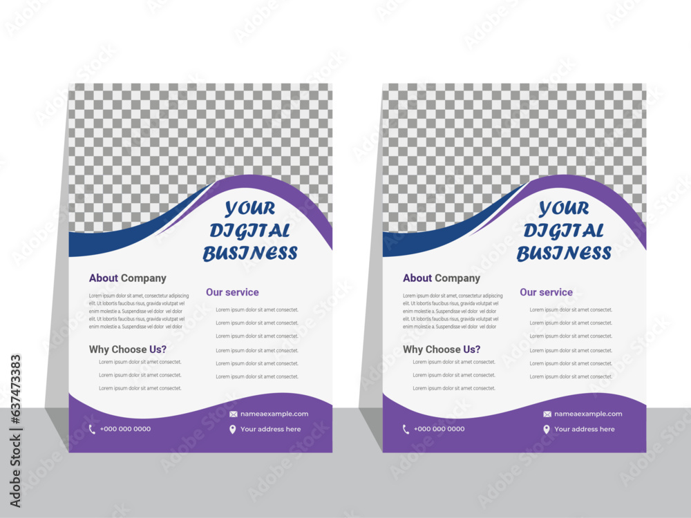 Corporate business flyer template design set. Modern business flyer ...
