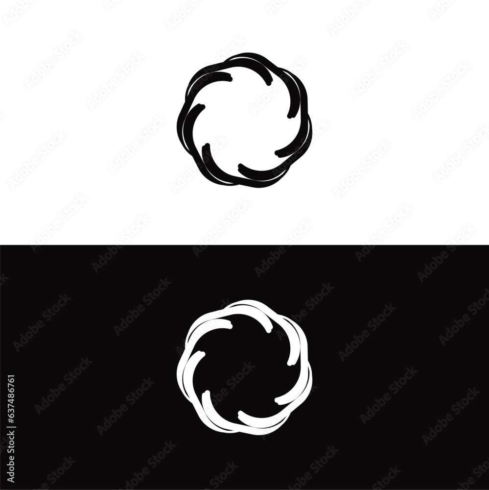Round circular banner frames, borders .Circle vector logo template ...
