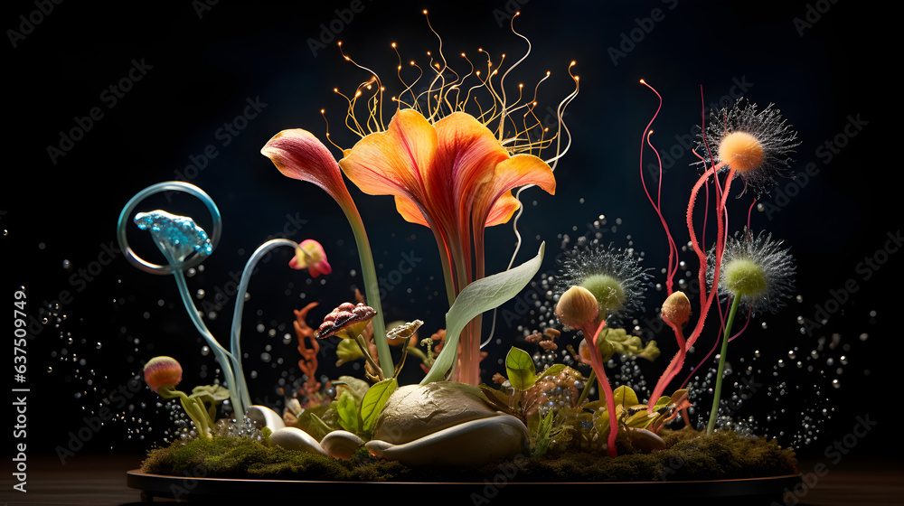 Microcosmic world of a single seedling, its intricate anatomy, the ...