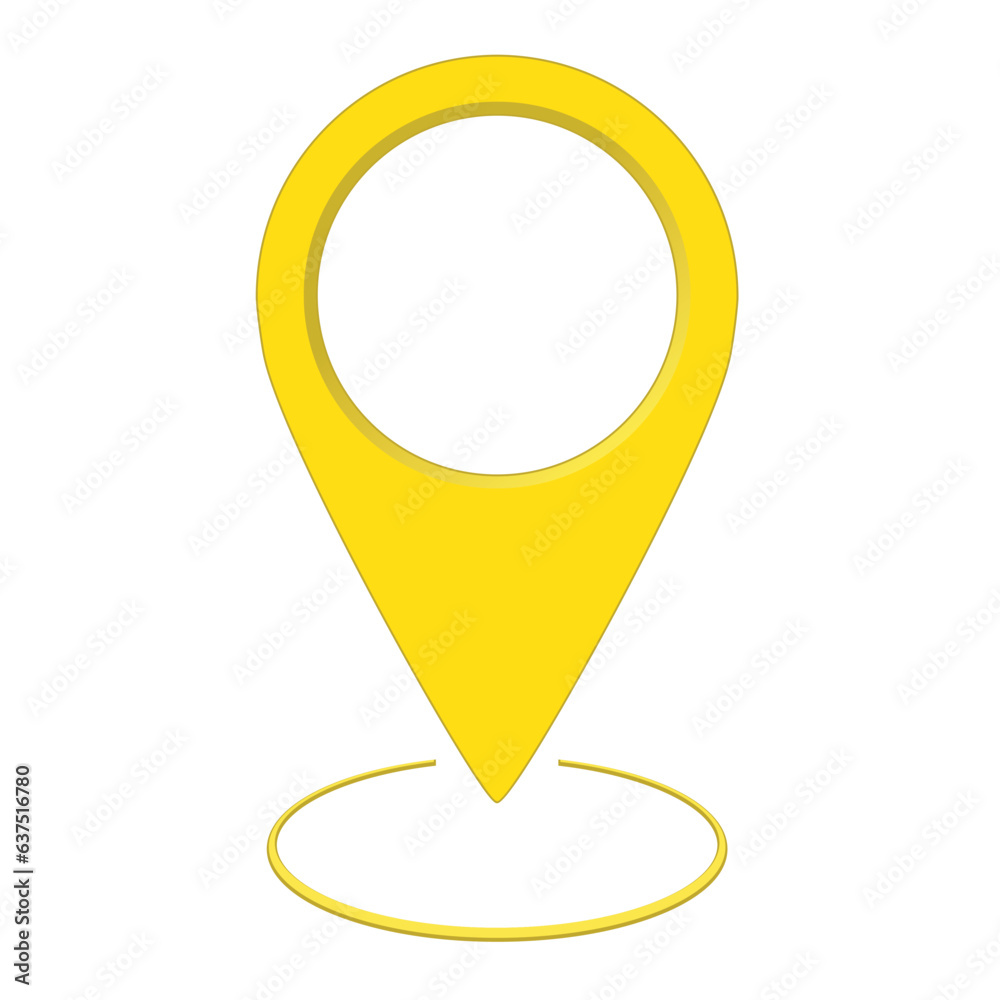 Yellow Location icon Stock Vector | Adobe Stock