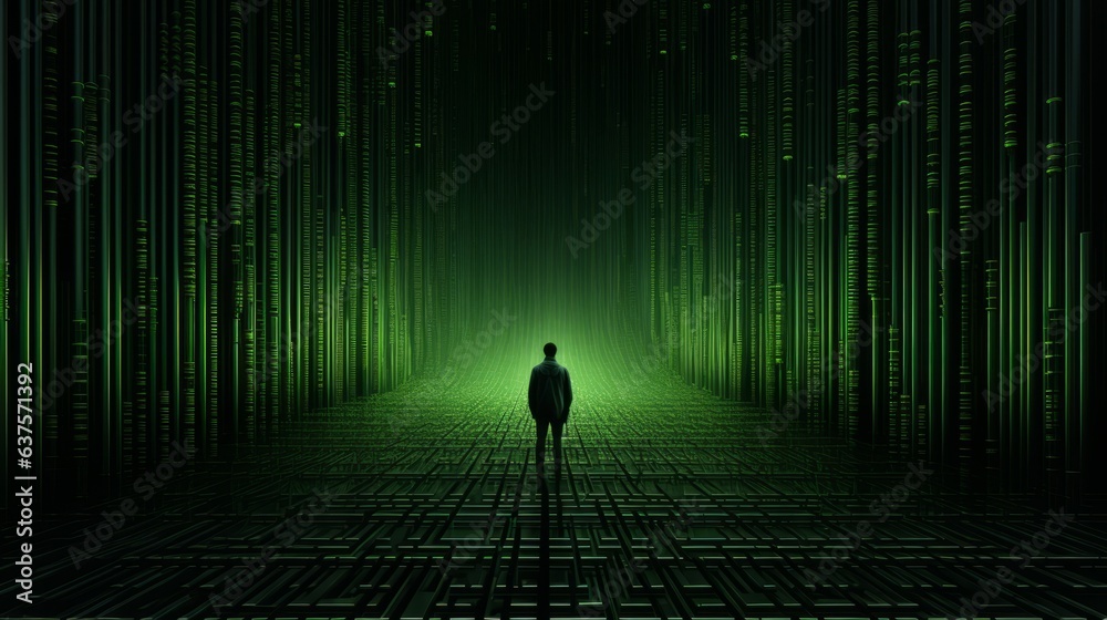 Digital wallpaper. Binary digit lines background. Glowing digital lines ...