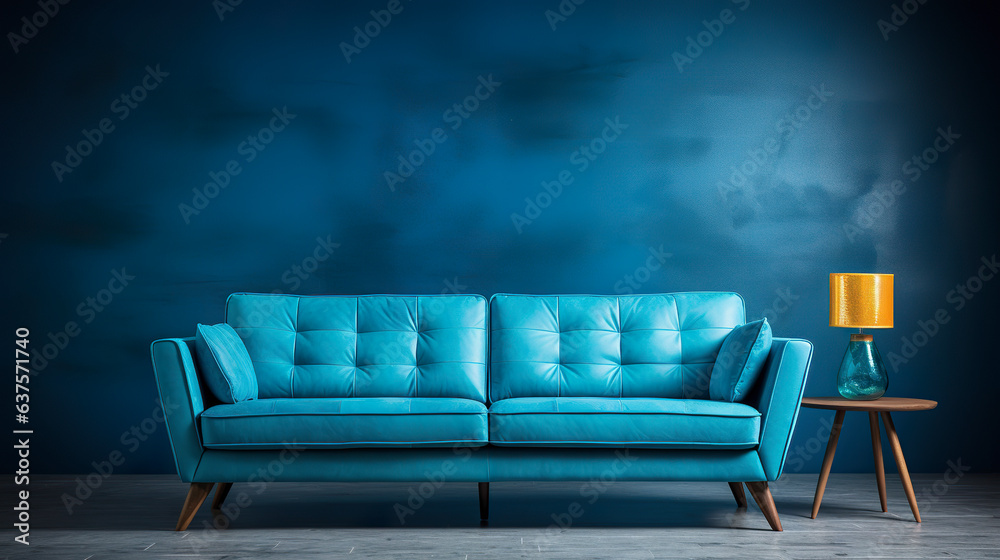 One image captures the essence of a minimalist blue suede sofa ...