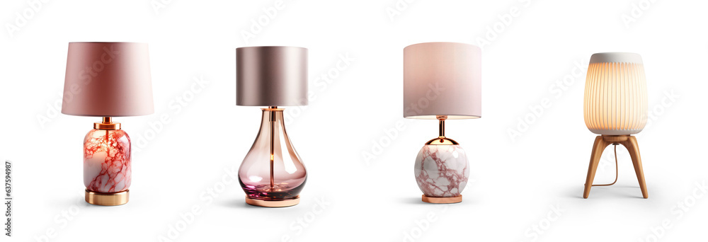 collection Set of different decor styles of retro vantage and modern ...