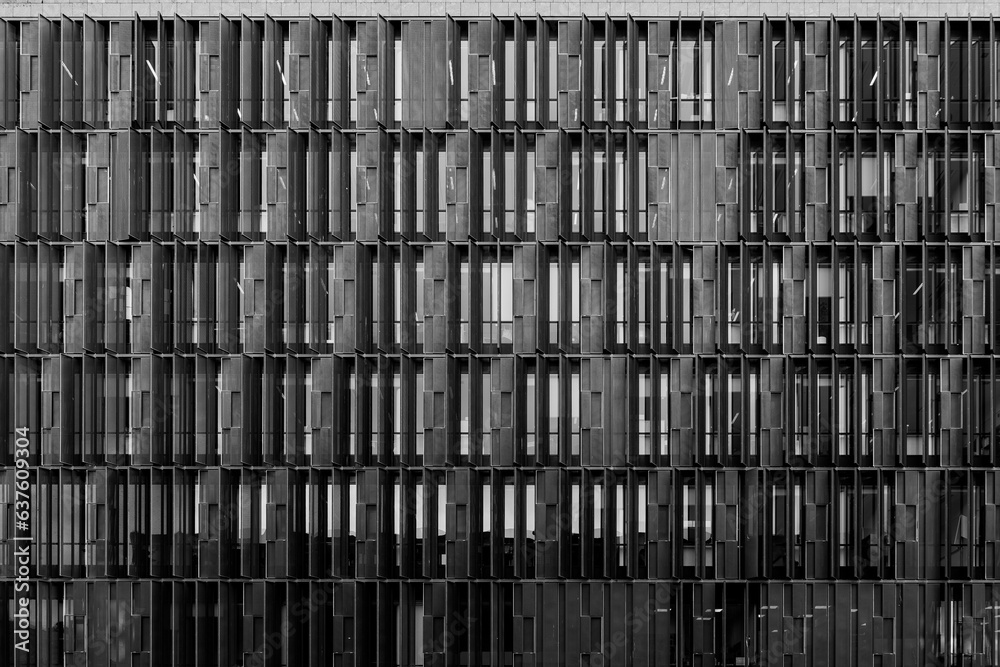 Black and white tone, Vertical random pattern of rectangular glass ...