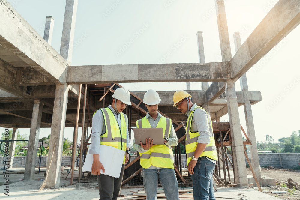 Building Project with Civil Engineer, Contractor and Architect ...