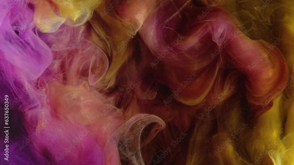 Ink water splash. Color smoke explosion. Reveal effect. Underwater ...